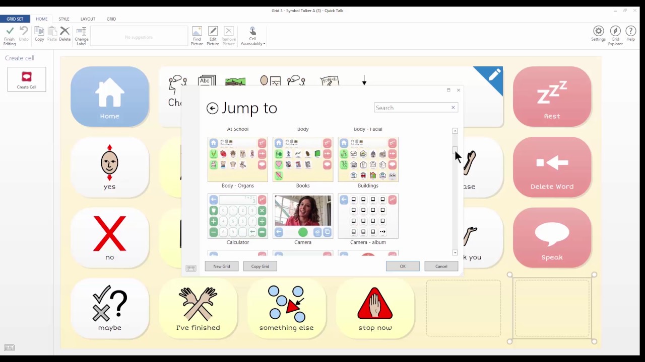 Grid 3 lesson 1.7 : Creating jump cells - YouTube