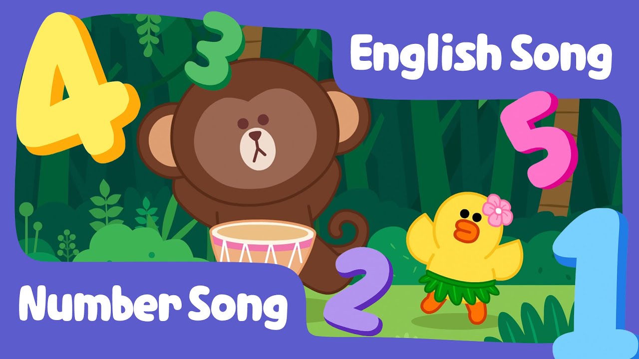 [Brown TV] Number Song | Nursery Rhymes | Line Friends Kids Song - YouTube