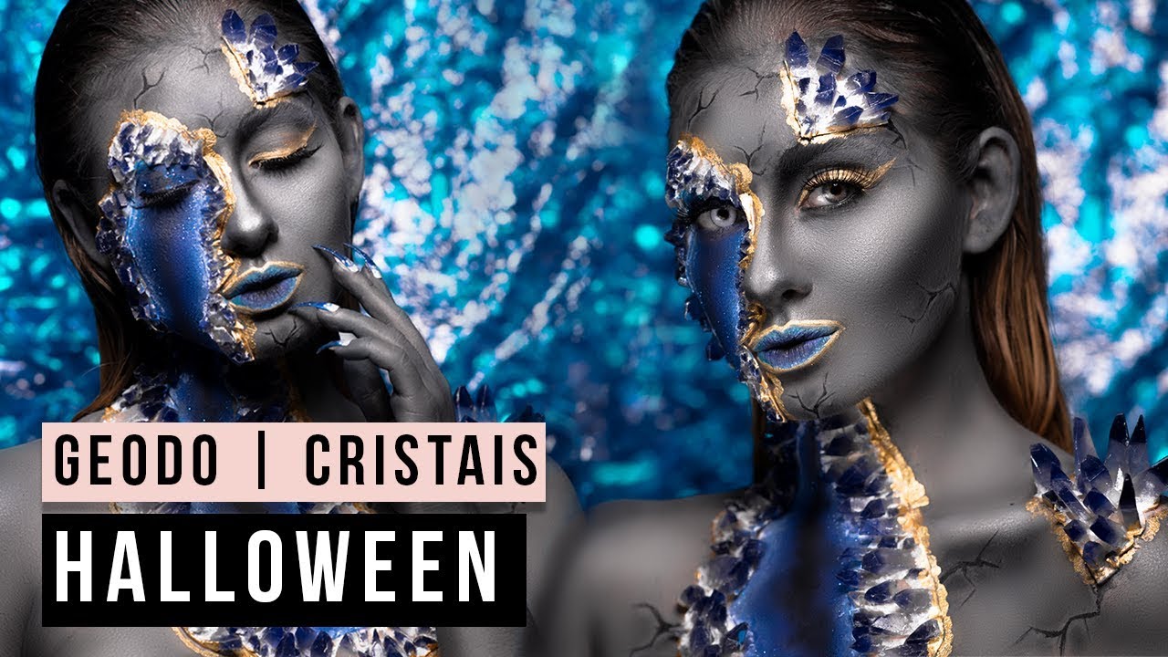 MONSTRO DE CRISTAL - Geode Monster | Maquiagem de HALLOWEEN - YouTube