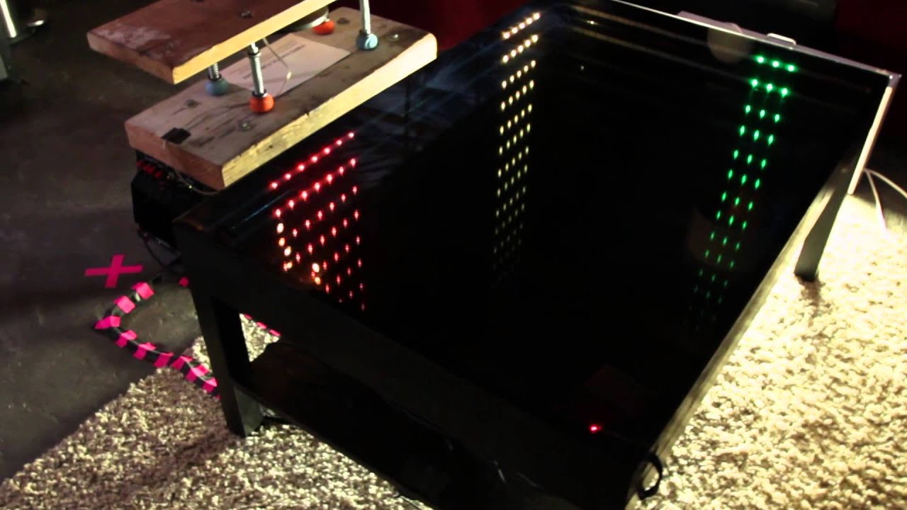Infinity Mirror Table With Cymatic Sound Reactive LEDs (Preview) - YouTube
