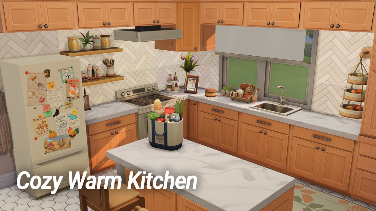 Build a Cozy Kitchen for a Family House with The Sims 4 Kitchen Clutter ...