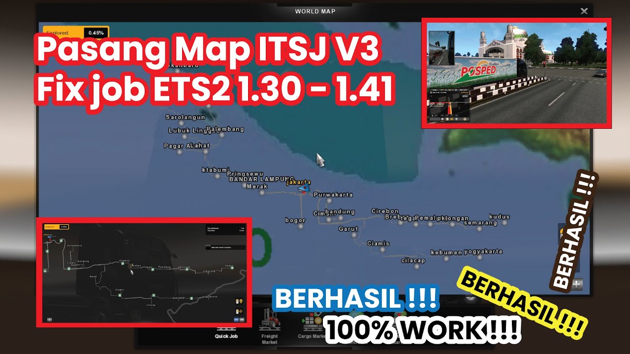 Begini Cara Pasang Map ITSJ V3 Fix job ETS2 1.30 - 1.41, 999% WORK ...