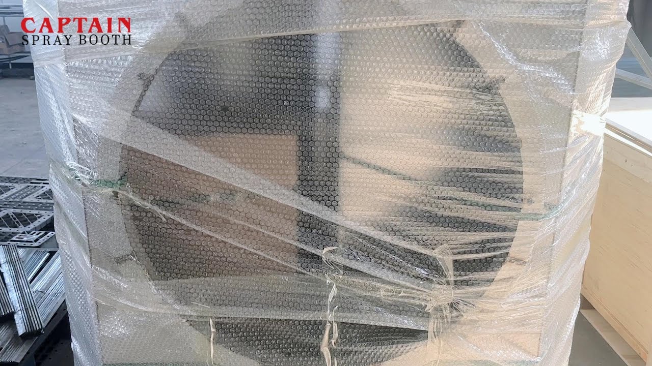 Water curtain cabinet packing - YouTube