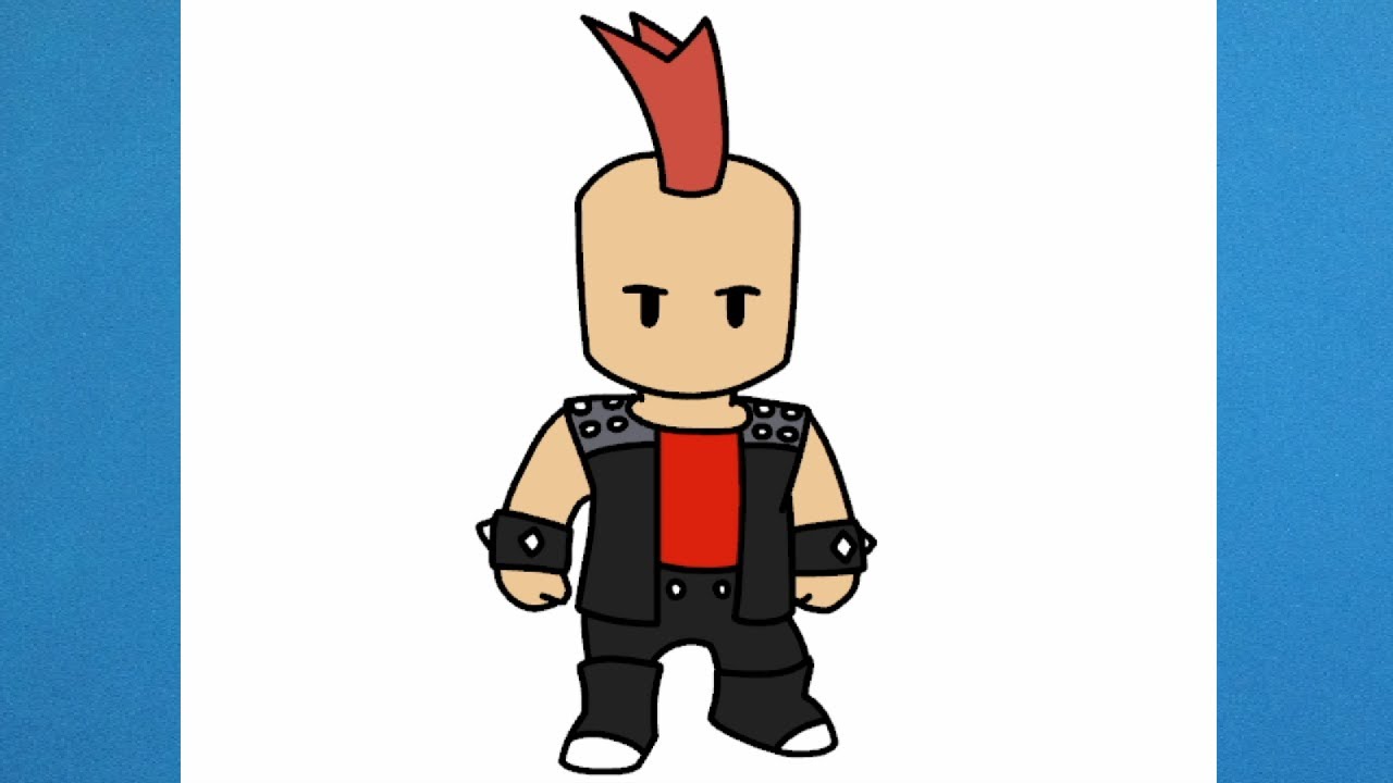 How to draw Punk Rock from Stumble Guys - YouTube