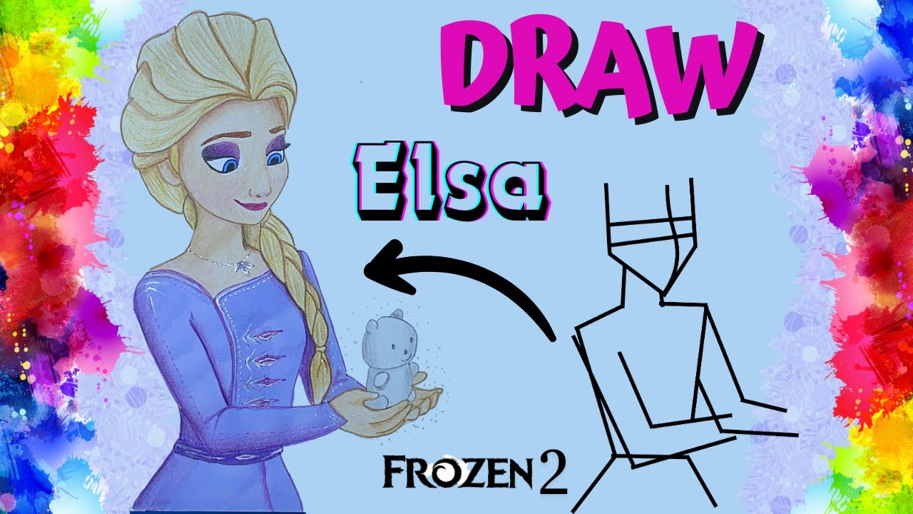How to draw Elsa ?|| Elsa Princess drawing || easy to draw Step by Step ...