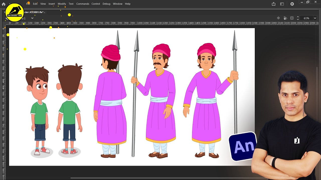 No Copyright Cartoon Character For Youtube Video | Buy 2D Cartoon ...