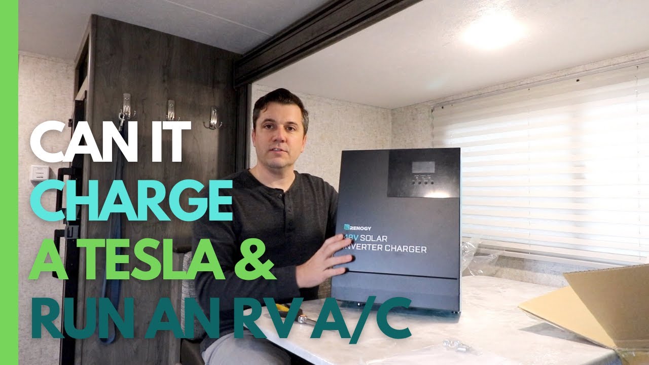 Renogy All-in-One Solar Inverter Charger || Charge Tesla on Solar golf ...