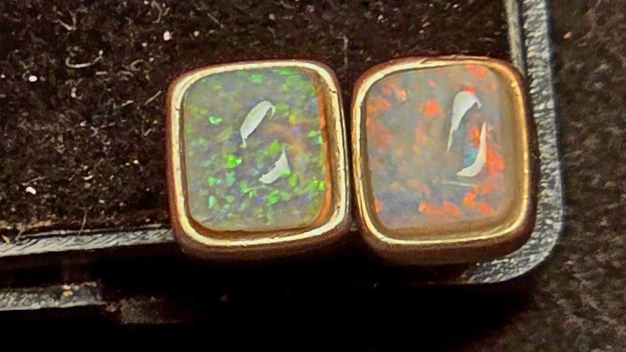 Red And Green Christmas Opal Set. - YouTube