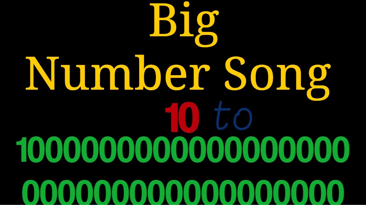 Numbers of Zero Counting from Ten to Centillion Song - YouTube