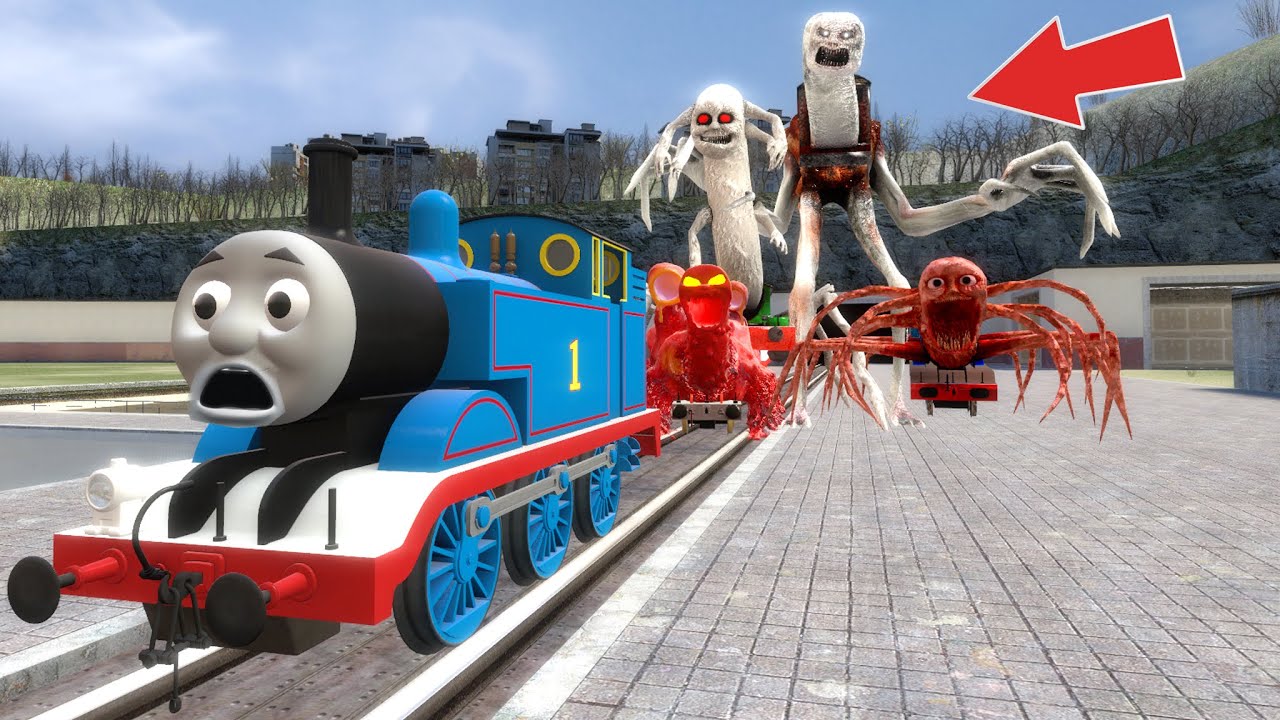 Building a Thomas Train Chased By Cursed Percy,Cursed Toby Train and ...