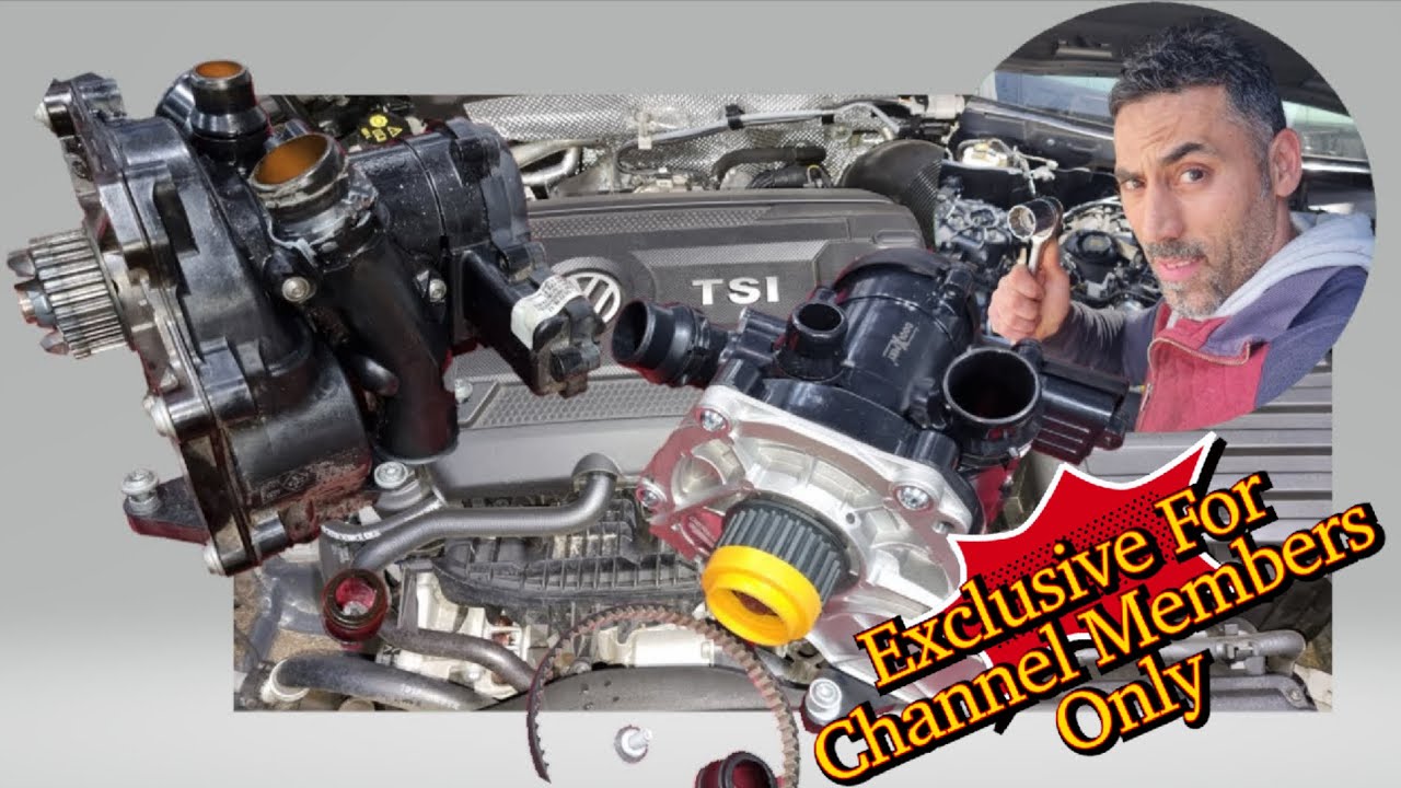 VW Passat 2017 2.0L TSI Water Pump how to Remove - YouTube