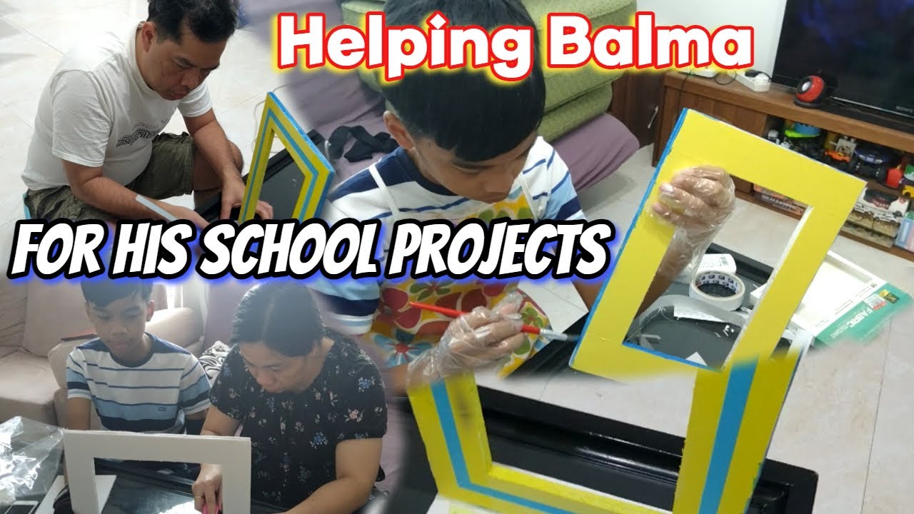 Helping Hands to Balma's School Projects | Dad Mom Son Doing School ...