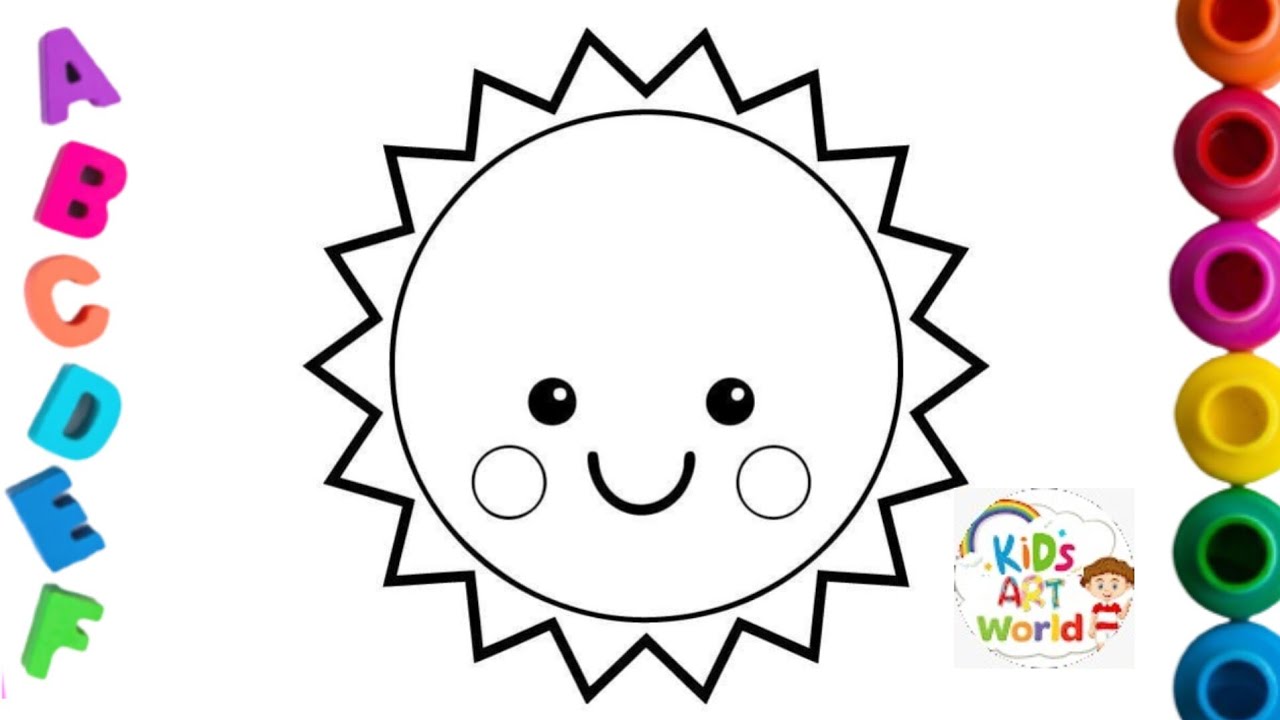 How to Draw a Cute Sun - Easy Drawing Tutorial | Sun Drawing Lesson ...