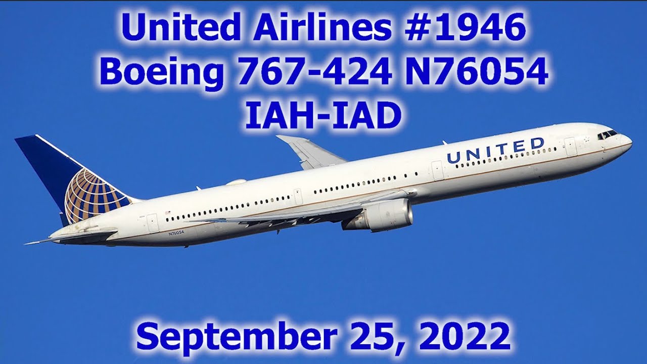 United Airlines #1946: IAH-IAD - YouTube