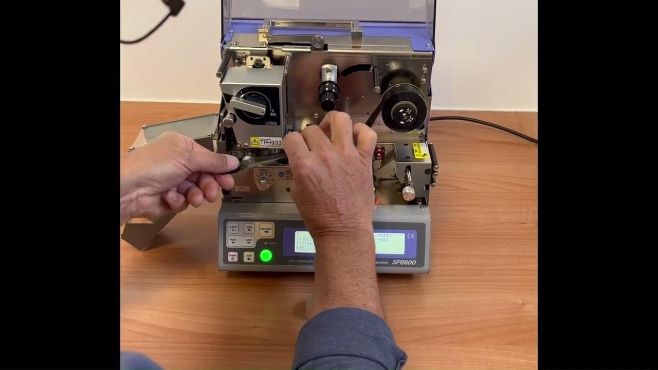 Hotmarker SP8600 Thermographic Printer Loading Ribbon - YouTube