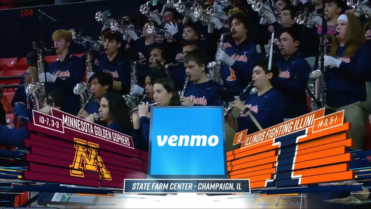Big Ten Network Basketball intro | Minnesota @ 13 Illinois | 1/17/2026 ...