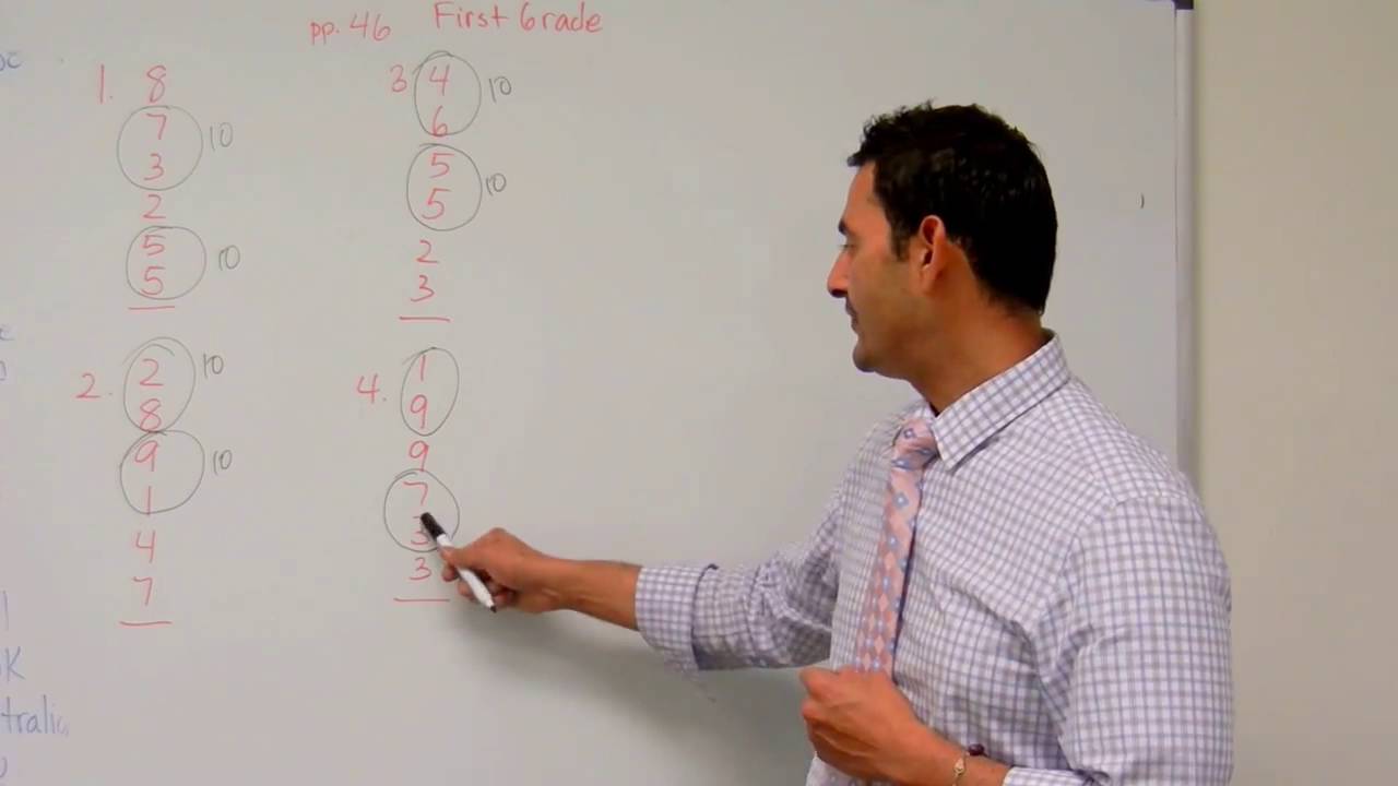 First Grade Hybrid Math Workbook: Finding Tens Practice - YouTube