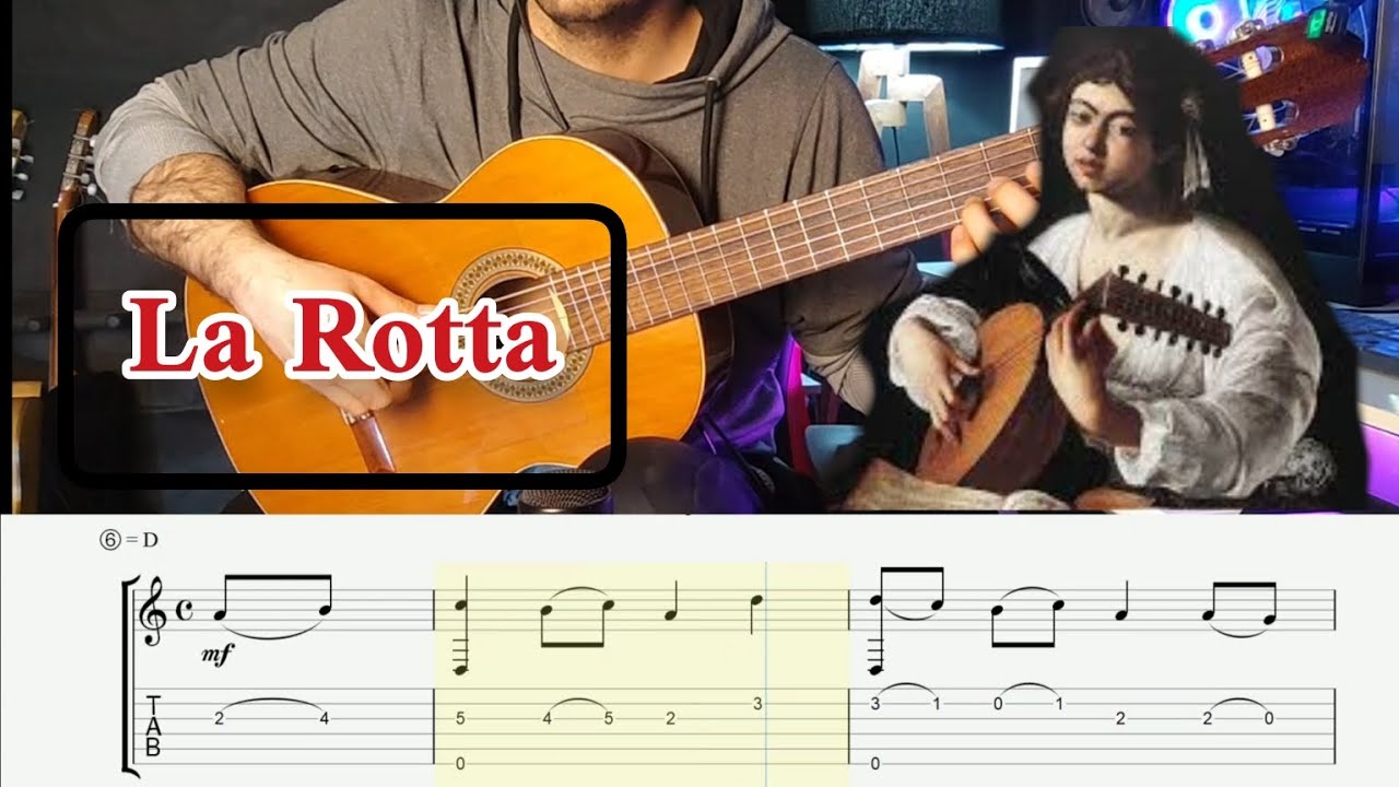 La Rotta (classical guitar finger style Tutorial music sheet & tab ...