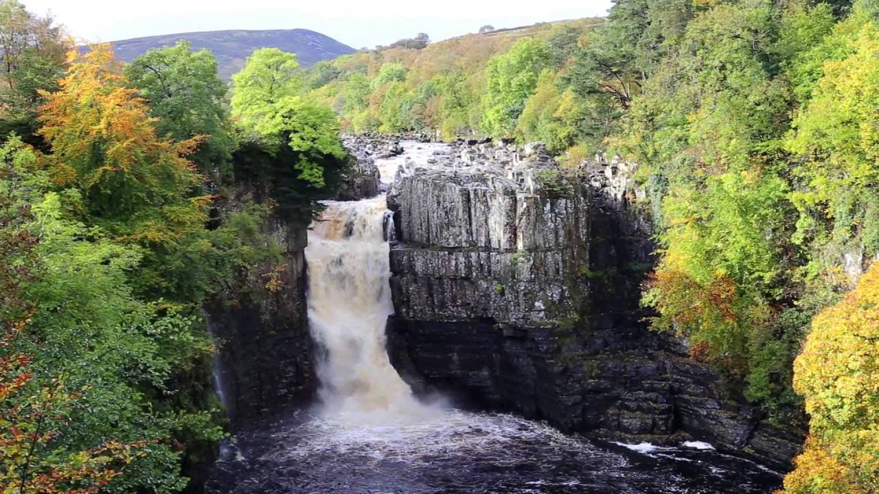 High Force Waterfall, Teesdale, 11 30am 17th October 2016 - YouTube