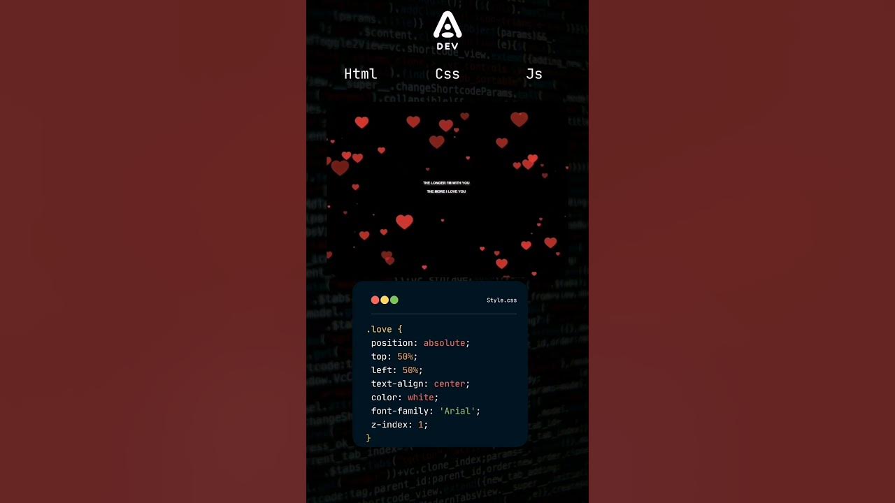 Corazones para dedicar Html y Css #programacion #developer #code #coding #html #css #love #amor ...
