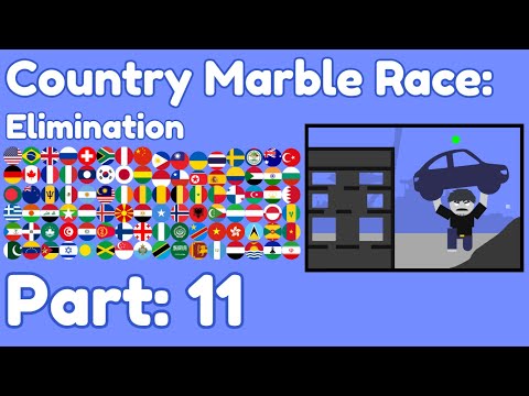 Country Marble Race: Elimination Part 11 (algodoo) + (lyrics)