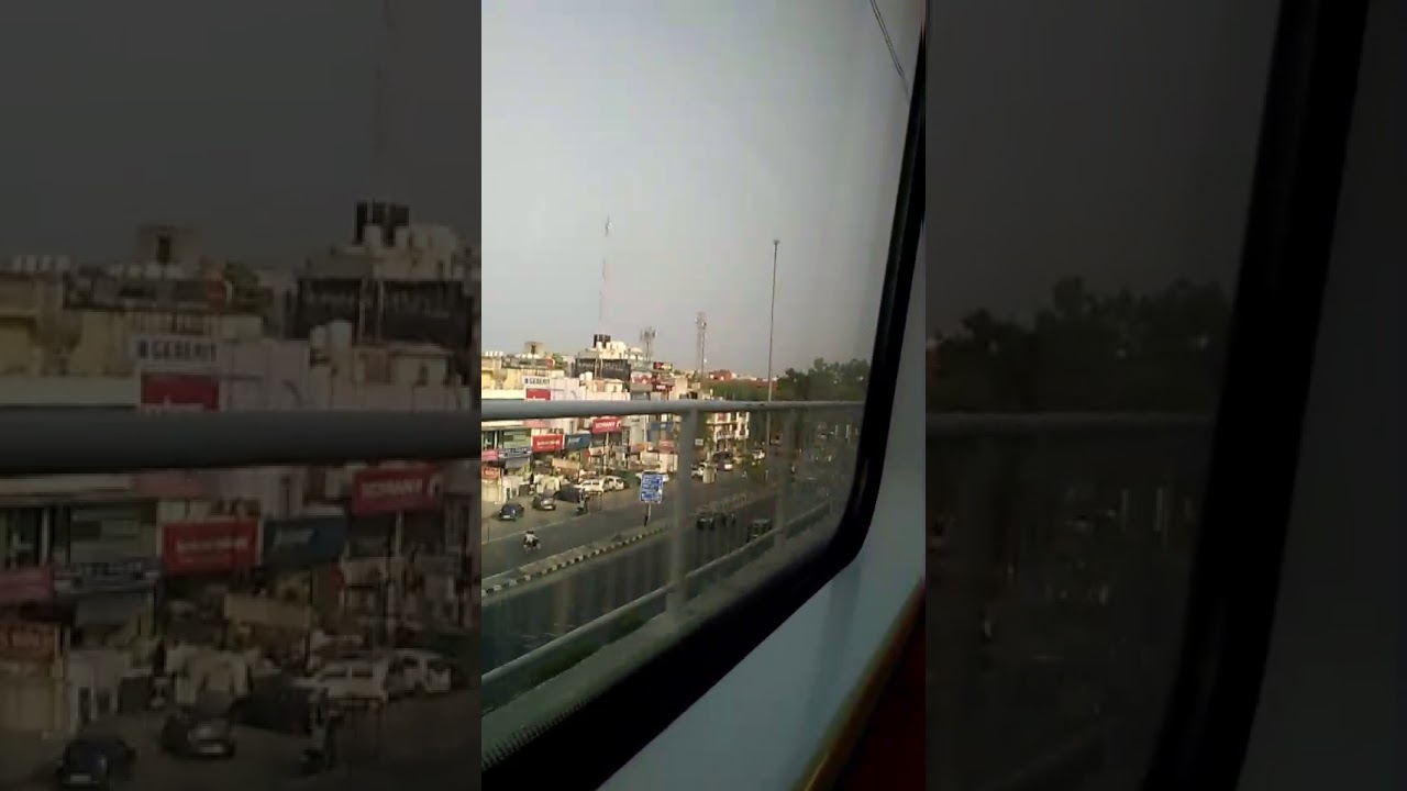 DELHI Metro pink line window view - YouTube