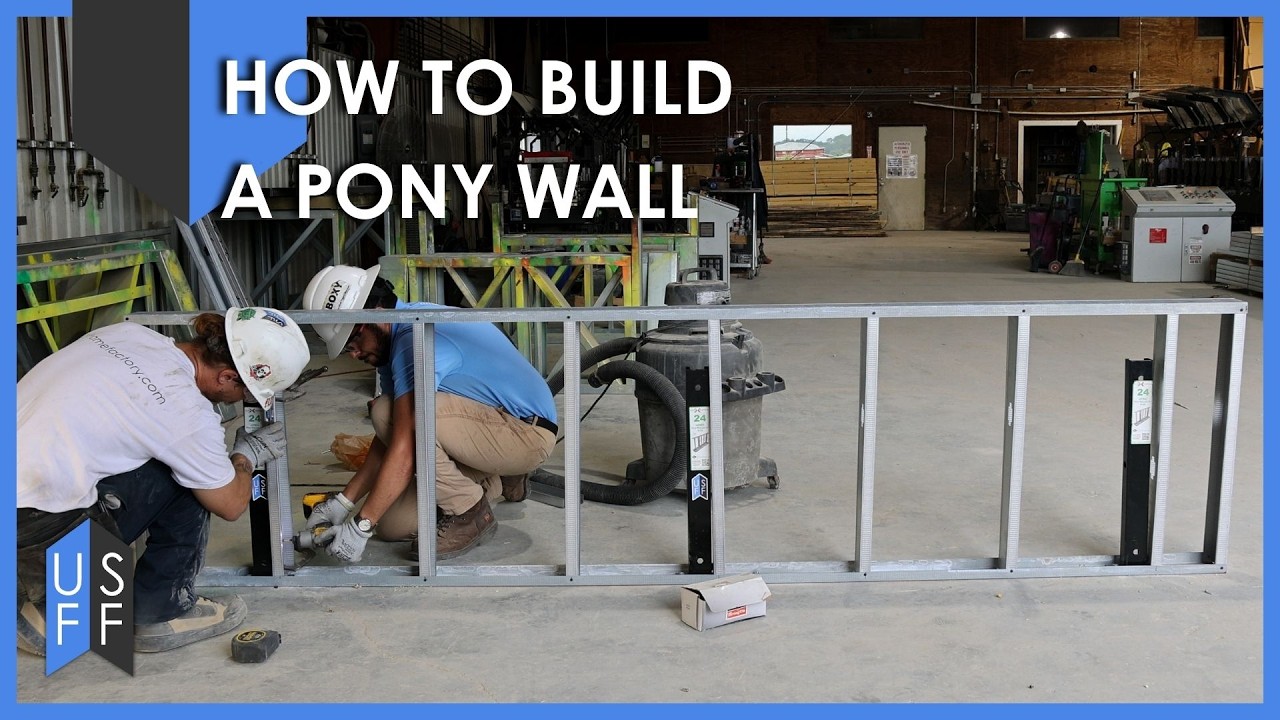 How to Build a Pony Wall using Metal Studs - YouTube