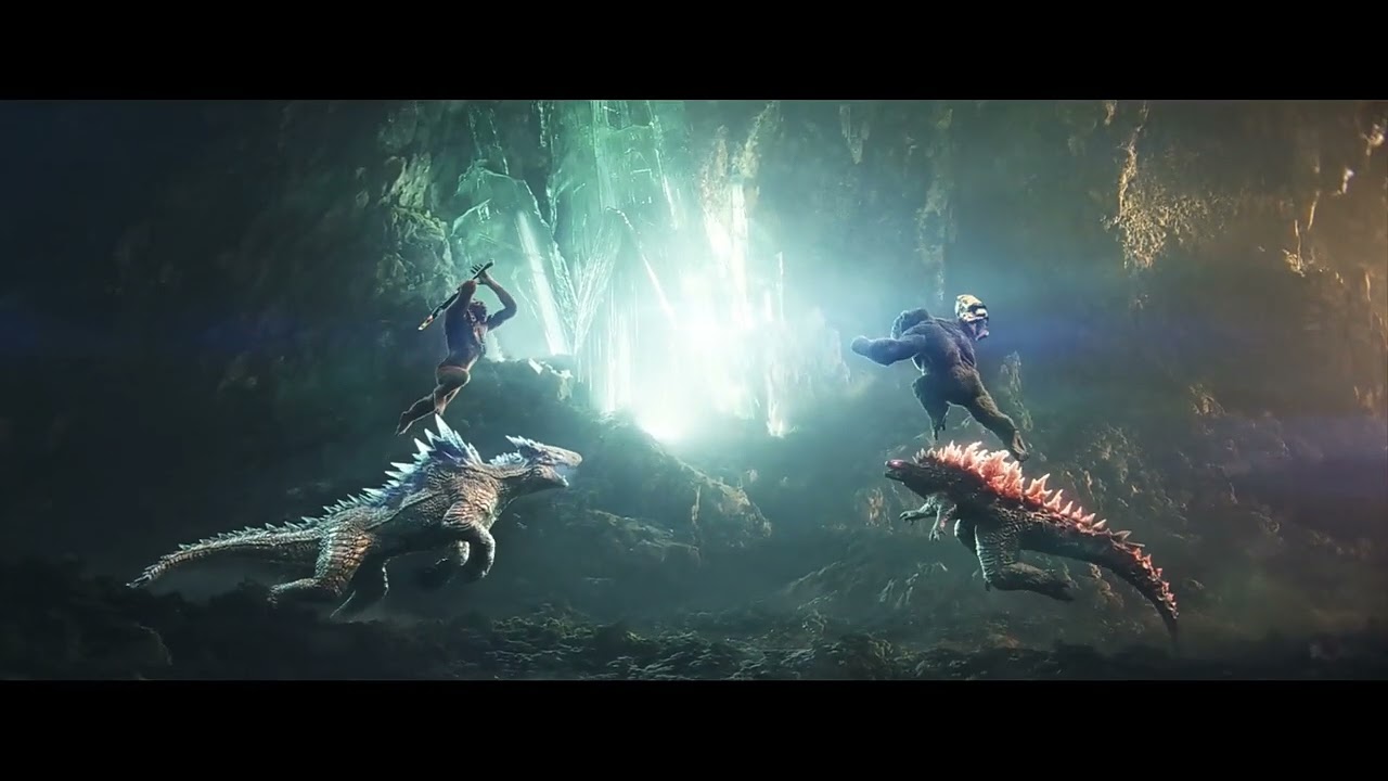 Godzilla and Kong VS Skar King and Shimo HD Fight Scene - YouTube