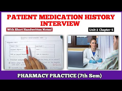 Patient Medication History Interview, Medication History Interview Form ...