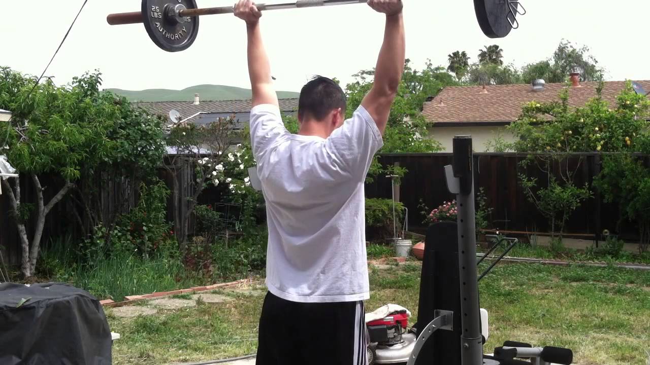Shoulder Press 95lbs 20 reps - YouTube