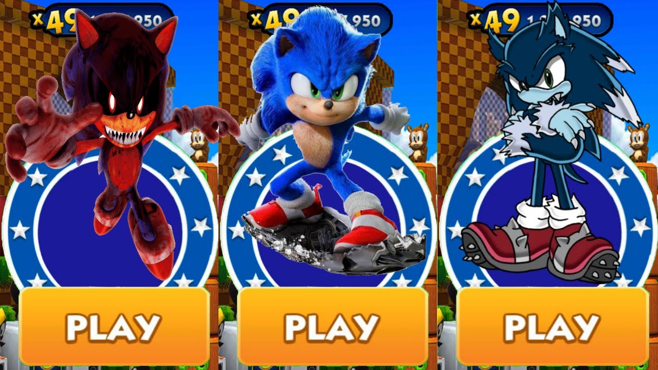 Sonic Dash - Movie Sonic vs Werehog vs Sonic.EXE defeat All Battle ...