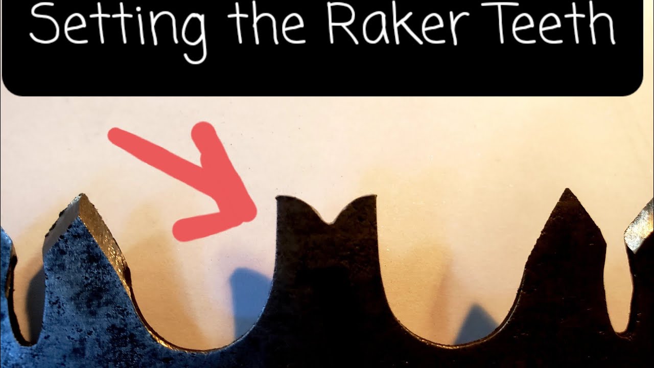 Setting the Raker Teeth-Crosscut Saw - YouTube