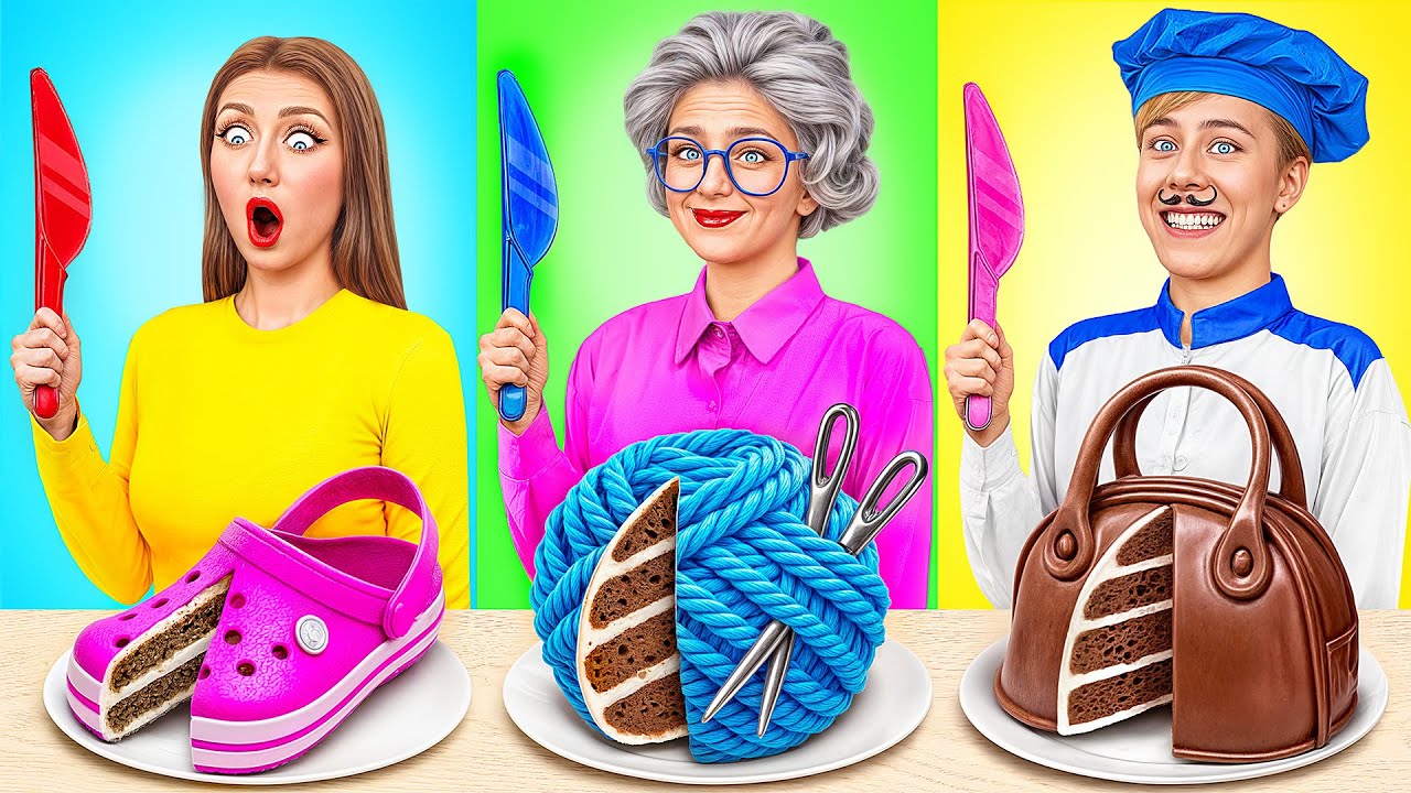 Eu vs Minha Vó No Desafio Comida De Chocolate | Momentos Engraçados por ...