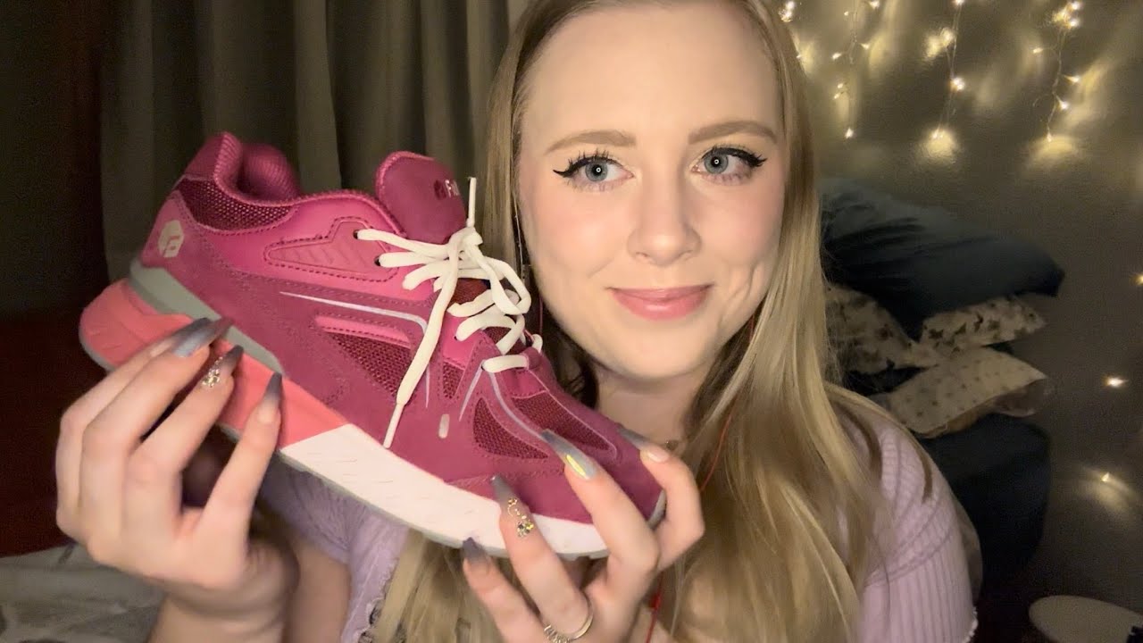 ASMR Shoe Tapping and Scratching on my new Fitville shoes 👟😍 - YouTube