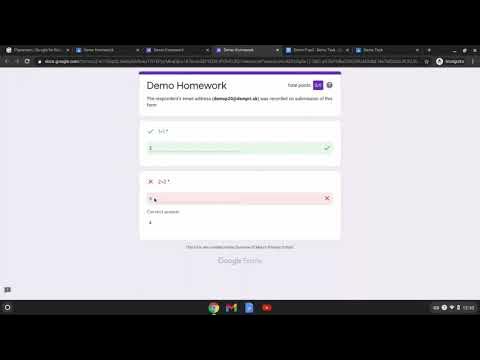 4 Google Classroom completing homework example - YouTube