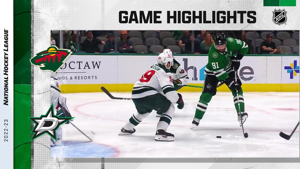 Wild @ Stars 9/29 | NHL Highlights 2022 - YouTube