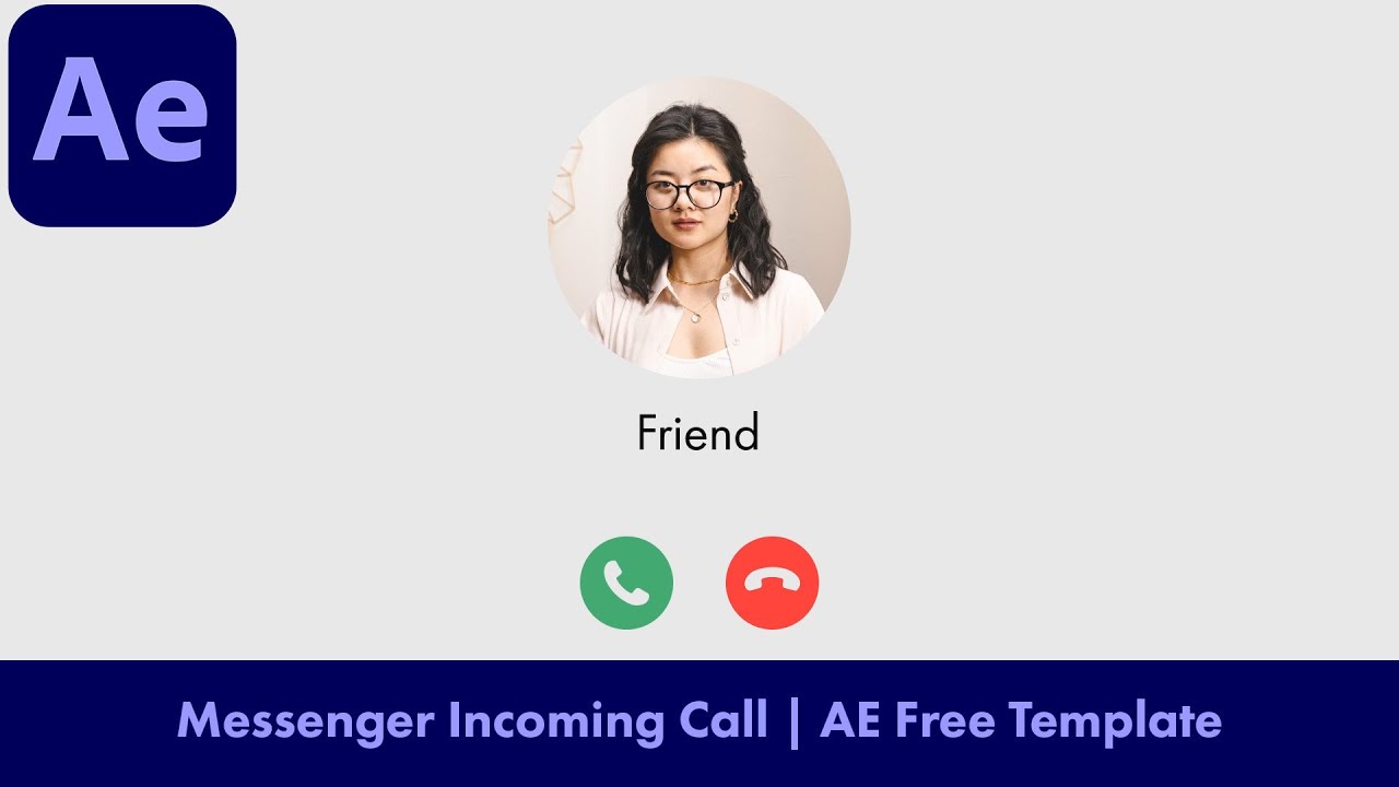 Facebook Messenger Incoming Call Animation | After Effects Free ...