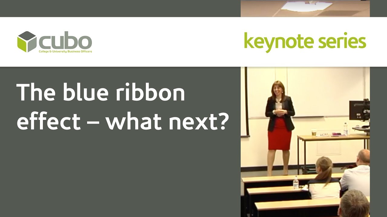 The blue ribbon effect – what next? - CUBO Keynote Series - YouTube