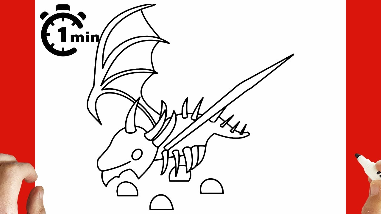 HOW TO DRAW ADOPT ME SHADOW DRAGON - 1 MINUTE TIME-LAPSE VIDEO 👈 - YouTube