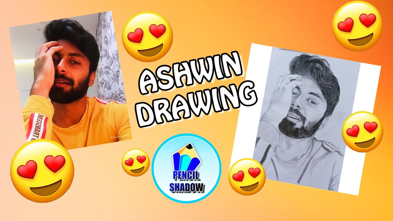 ASHWIN PENCIL DRAWING /HOW TO DRAW? /CWC / PENCIL SHADOW - YouTube