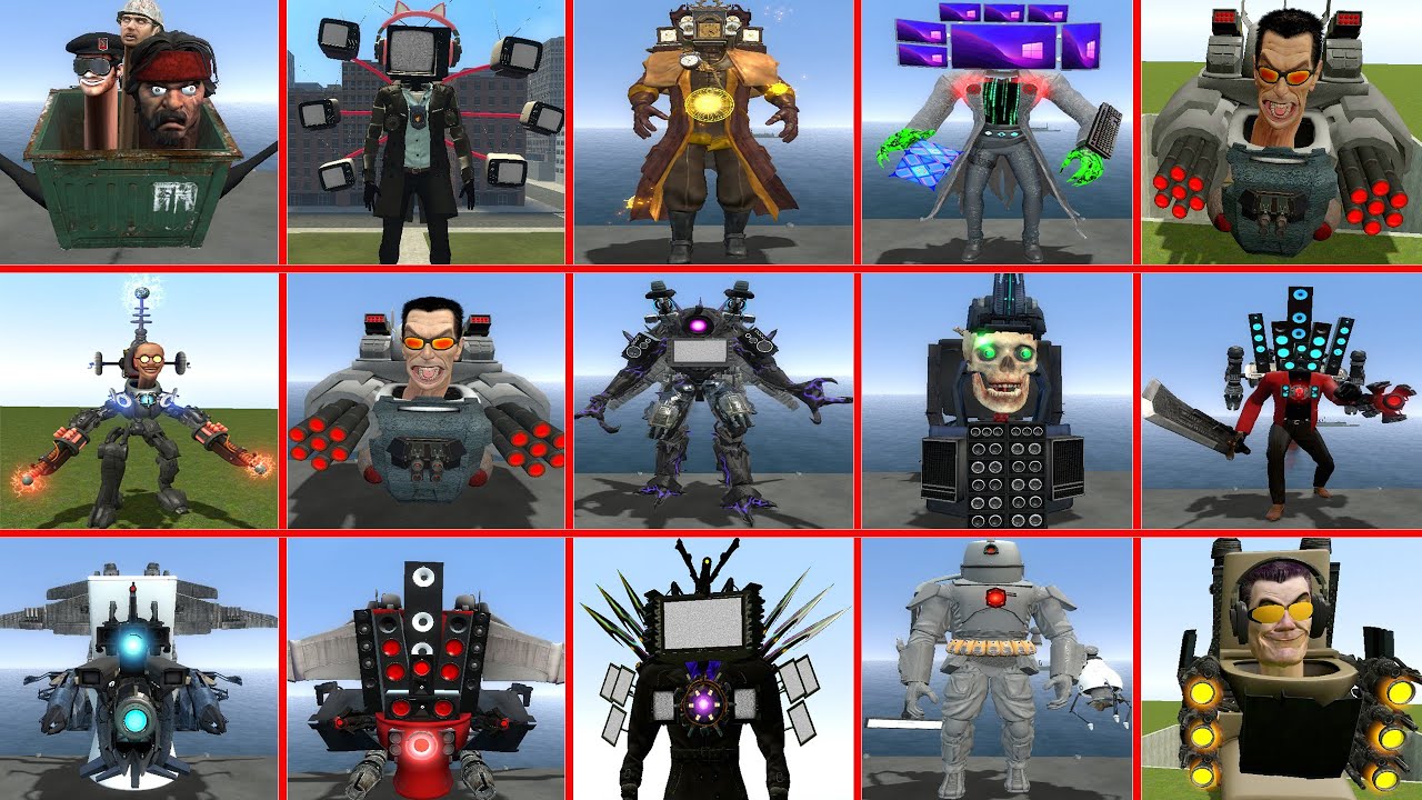 NEW UPGRADED TV STRIDER VS NEW ALL SKIBIDI TOILET BOSSES In Garry's Mod ...