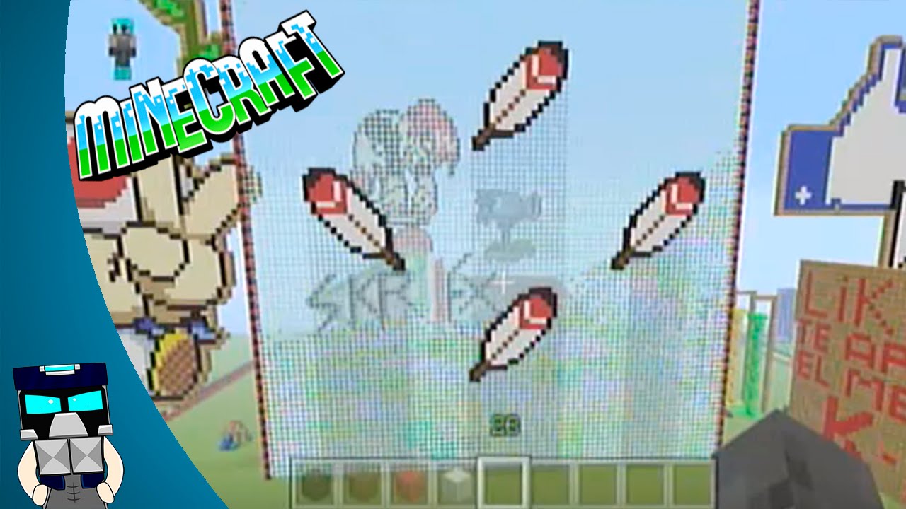 Pluma Mario Pixel art Minecraft Tutorial / Como hacer una Pluma de ...