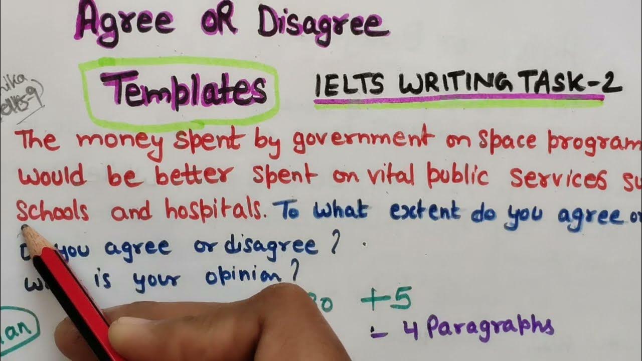AGREE OR DISAGREE ESSAY TEMPLATE | ielts writing task2 templates | how ...