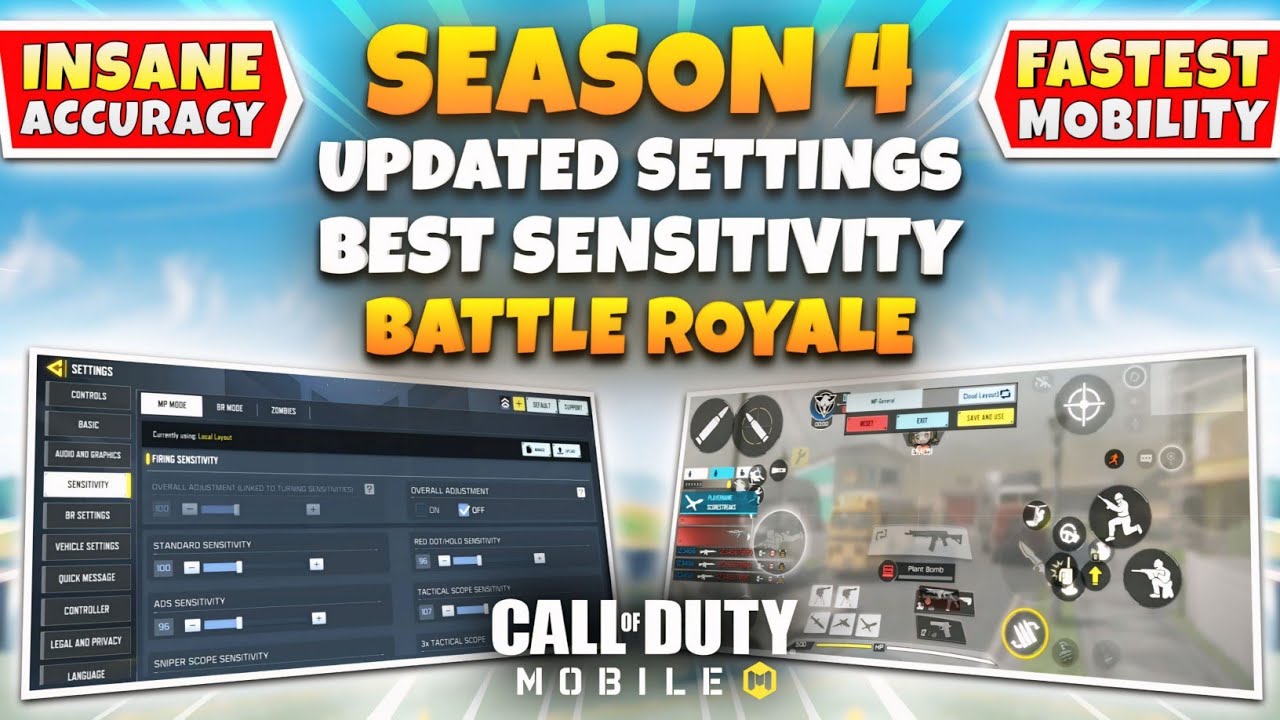 The MOST BALANCED SETTINGS For Season 4 Battle Royale | COD Mobile ...