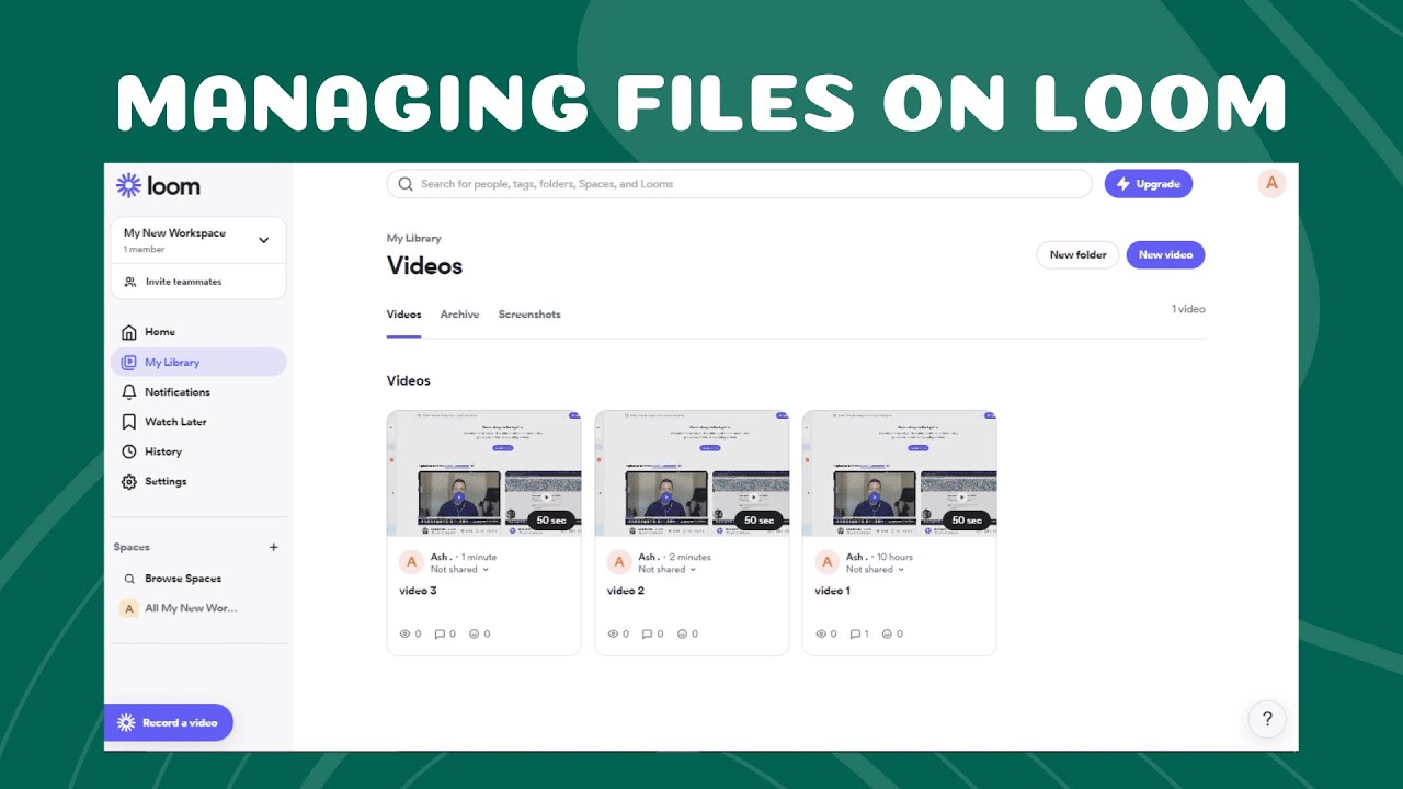 Managing files on Loom - YouTube