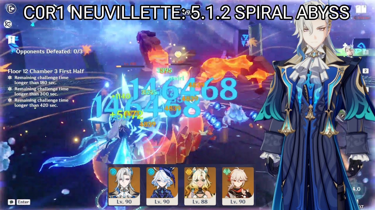 /C0R1 Neuvillette(Ft C1 Furina): 5.1.2 Spiral Abyss/Genshin Impact ...