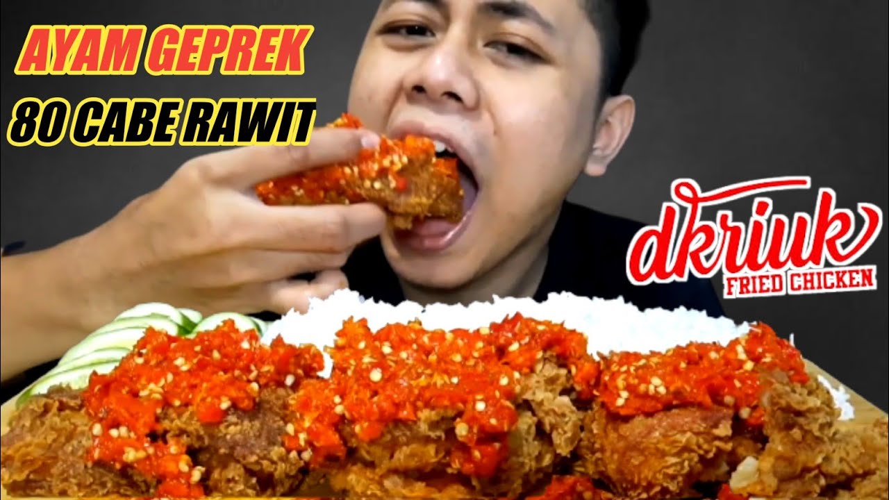 MUKBANG AYAM GEPREK TERPEDAS PAKE AYAM D'KRIUK | MUKBANG ASMR INDONESIA ...