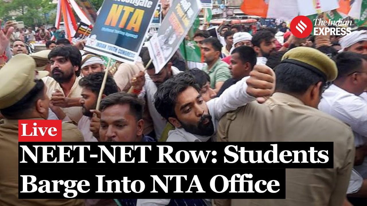 NEET Protest: Angry Students Barge Into NTA Office | NSUI Protest ...