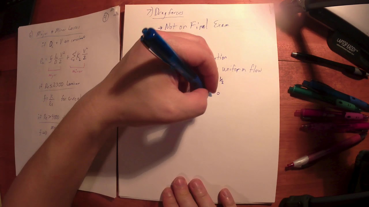 Fluid Mechanics Final Exam Review part 4 - YouTube