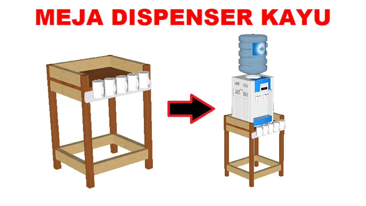 Cara membuat meja dispenser dari kayu - YouTube